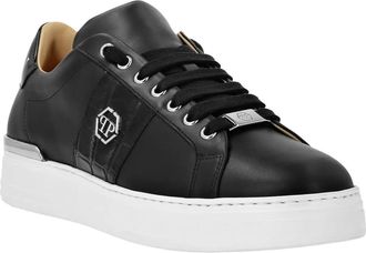 Philipp Plein Low-Top Sneaker - Lo-Top Turnschuhe Hexagon - Gr. 46 (EU) - in Schwarz - f&uuml;r Damen