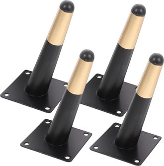 PartyKindom 4stücke Metall-tischbeine Kurze Möbelbeine Für Kommode Couchtisch Nachttisch Ersatz Schrankbeine Metallfüße Möbelstützfüße Selbst Montieren