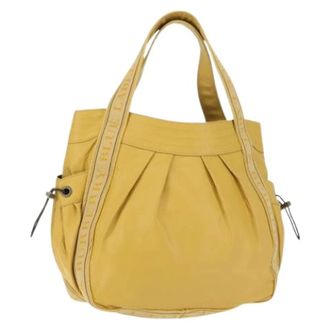 Burberry Sac fourre-tout en cuir Pre-owned - Femme - Pre-owned - Jaune - Taille: ONE Size