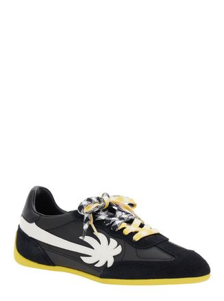 Palm Angels Mens Pa 5 Black Low Top Sneakers Calf Trainers