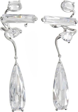 Alan Crocetti Clear mixed Drop Ear Cuffs
