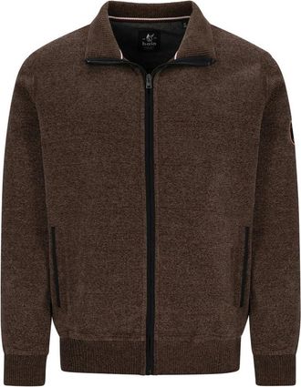 Hajo Sweatjacke in Chenille-Rippe allover