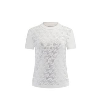 Guess T-shirt motif ajour&eacute; en coton