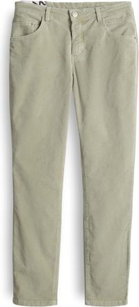 OPUS Damen Straight | ELMA Cozy Straight Fit Samthose aus BCI Cotton Mix Soft Matcha, 42 L30