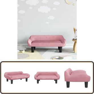 vidaXL Kindersofa Rosa 70x40x24 cm Samt - Kinder Sofa - Minisofa - Kuschel Sofa - Kinderzimmer Deko - Rosa Möbel