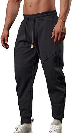 Generic Pantalon Jogging Homme Coton Pantalons de Sport D&eacute;contract&eacute; Pantalons Homme Printemps Casual Fitness Course Cordon de Serrage Taille Loose Pantalon Co