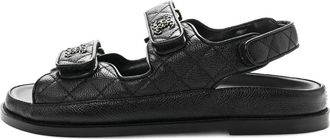 Chanel sandales CC Dad - Noir