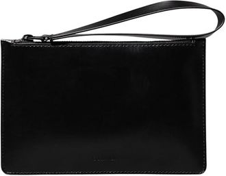 Calvin Klein Sac Pouch Homme Glow Zipped Pouch Plat, Noir (Ck Black Leather), Taille Unique