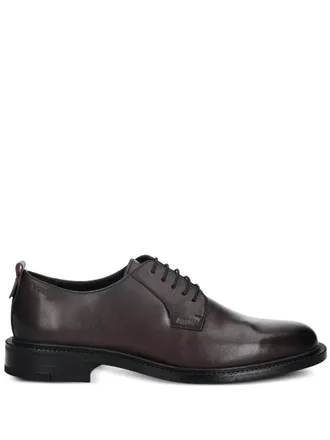 HUGO BOSS lace-up leather shoes - Marron