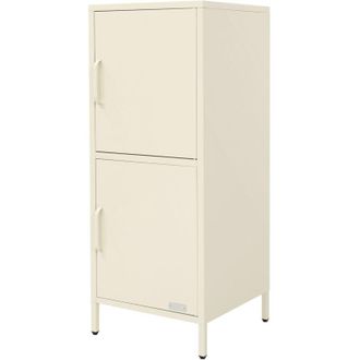 ML Design ML-Design Armoire de Classement M&eacute;tallique Cr&egrave;me 40x101,5x40 cm avec 2 Portes Battantes &Eacute;tag&egrave;res R&eacute;glables Rangement Polyvalente S&eacute;curis&eacute; pour