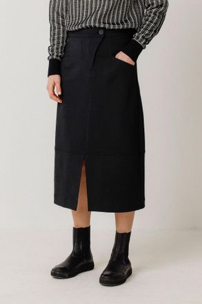 SKFK Damen vegan Rock Leatxe Schwarz