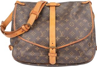 Louis Vuitton Crossbody Bags - Louis Vuitton Canvas Monogram Saumur 35 Crossbody - Gr. unisize - in Braun - f&uuml;r Damen