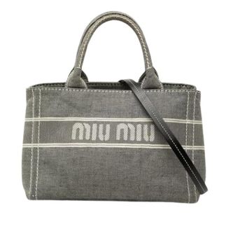 Miu Miu Pre-owned Denim Satchel - - Pre-owned - Damen - Grau - ONE SIZE