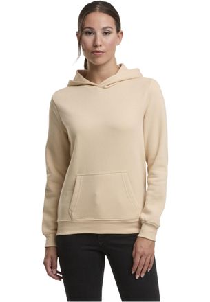 Urban Classics Damen Basic Essential Hoody - Lässiger Kapuzenpullover im Regular Fit mit Kängurutasche - Bequemer Hoodie für Alltag, Freizeit & Streetwear, Sand, XS