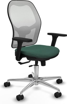 Piqueras y Crespo Gr&uuml;ner B&uuml;rostuhl mit 3D-Armen, h&ouml;henverstellbare Lendenwirbelst&uuml;tze, ausgestattet mit Syncro/Traslack und injiziertem Schaum. Mit Rollen von 65 mm Nyl