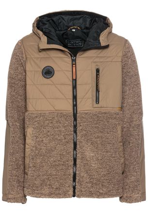 Camel Active Herren Teddyjacke im Materialmix Braun, menswear-50