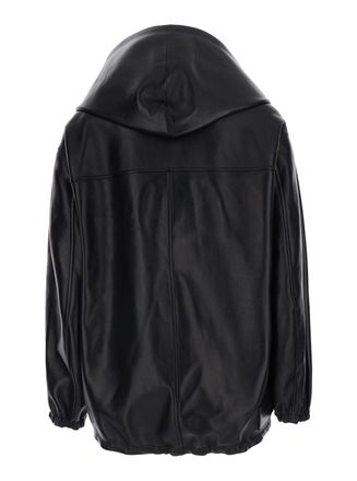 Balenciaga Womens Leather Jacket Black Coat
