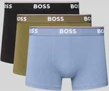 HUGO BOSS Slim Fit Trunks aus Baumwoll-Mix im 3er-Pack Modell POWER