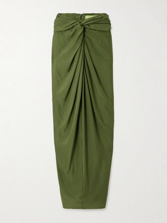 Gauge81 Usuki Pareo Aus Seidensatin - Grün