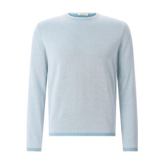 Phil Petter Rundhals-Strickware - - Knitwear - Herren - Blau - M