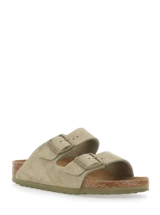 Birkenstock Unisex Sandals Arizona Beige Suede Leather