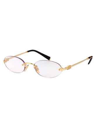 Miu Miu Womens Sunglasses Gold Metal Frame