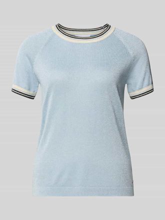 Jake*s Regular Fit T-Shirt aus Viskose-Mix in Strick-Optik