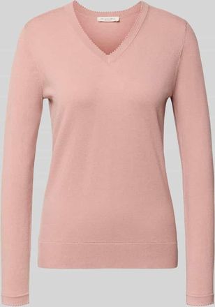 Christian Berg Pullover aus Viskose-Mix mit V-Ausschnitt