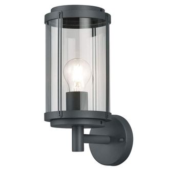 Trio Leuchten Design Au&szlig;en Wand Lampe ALU Terrassen Grundst&uuml;ck Strahler Leuchte schwarz 202360142