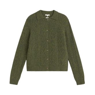 Yerse Sandy45 Cardigan - - Knitwear - Damen - Gr&uuml;n - XS