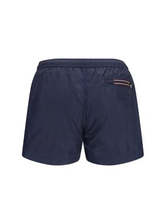 Moncler Mens Logo Swim Shorts Navy Polyamide Swimwear Sea Clothing