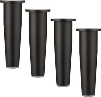 Generic Runde Aluminium-Schrankf&uuml;&szlig;e (8/10 cm) M&ouml;belf&uuml;&szlig;e Inkl Schrauben - Einfache Montage Kommodenf&uuml;&szlig;e Tischbeine F&uuml;r Bett Sofa, Schreibtisch, Schuhschrank(Sc