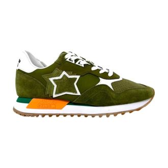 Atlantic Stars Gr&uuml;ne Ledersneaker mit Sternen - - Shoes - Herren - Gr&uuml;n - 40 EU
