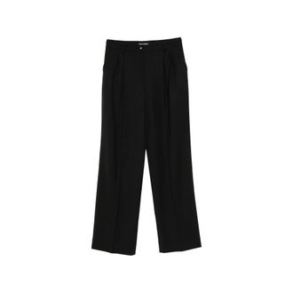 Dolce & Gabbana Weite Hose mit Bundfalten - - Trousers - Damen - Schwarzk - M