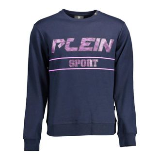Plein Sport Blauer Langarm-Sweatshirt mit Druck - - Sport - Herren - Blau - XL
