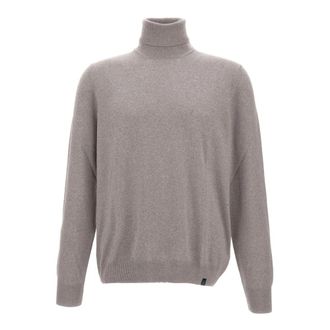 Fay Beiger Rollkragen Wollstrickpullover - - Knitwear - Herren - Grau - 2XL