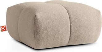 Konsimo Modernes Sitzer Sofa VENA - Stylisches Japandi Couch, Boucl&eacute;-Stoff, Komfortabel & Ergonomisch - Wohnzimmer Couch Design, Premiumqualit&auml;t aus EU. (beig