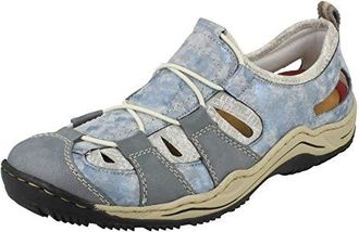 Rieker L0561-12, Sneakers Basses femme, Bleu (Adria/Heaven/Silverflower 12), 37 EU