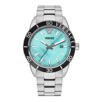 Versace Greca Urban Uhr - - Accessories - Herren - Blau - ONE SIZE