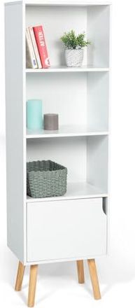 IDMarket Biblioth&egrave;que &eacute;tag&egrave;re Emmie scandinave Blanc
