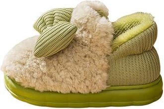 Generic Chausson Femme 42 Chaussons Femme Claquette Womens Casual Plush Flat Bottom Slippers Plush Fashion Womens Slippers Warm Pantoufles Pour Femmes Chausso