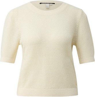 QS by s.Oliver Kurzarmpullover Strickpullover Strukturierter Pullover