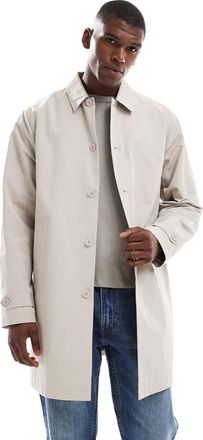 New Look Car-Coat aus Nylon in Steinbeige-Neutral