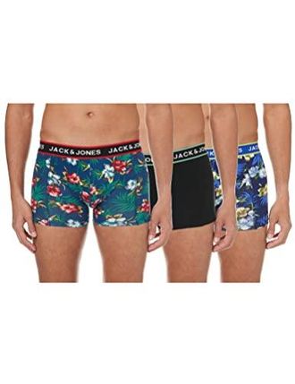 Jack & Jones Homme Boxershorts Caleçon Boxeur, Détail: Cerisier Bardaboes - Bleu Marine Noir, XL EU