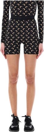 Marine Serre Femme, Shorts, Noir, Taille: 38 FR Ciclista Moon