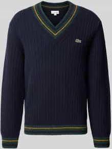 Lacoste Relaxed Fit Pullover aus reiner Wolle