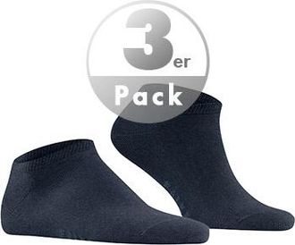 Falke Herren Sneakersocken blau Baumwolle unifarben