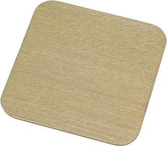 NKlaus Kerzenteller Aluminium Gold geb&uuml;rstet 10x10cm Quadrat Untersetzer Kerzenhalter Geb&uuml;rstet - Design 10394