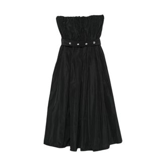Msgm Msgm, Femme, Robes, Noir, Taille: 40 FR Robe Bustier avec Ceinture