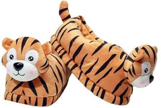 UPKOCH Pantoufles &eacute;paisses antid&eacute;rapantes pour couple chaussures dint&eacute;rieur en peluche motif tigre maintien chaleur hiver
